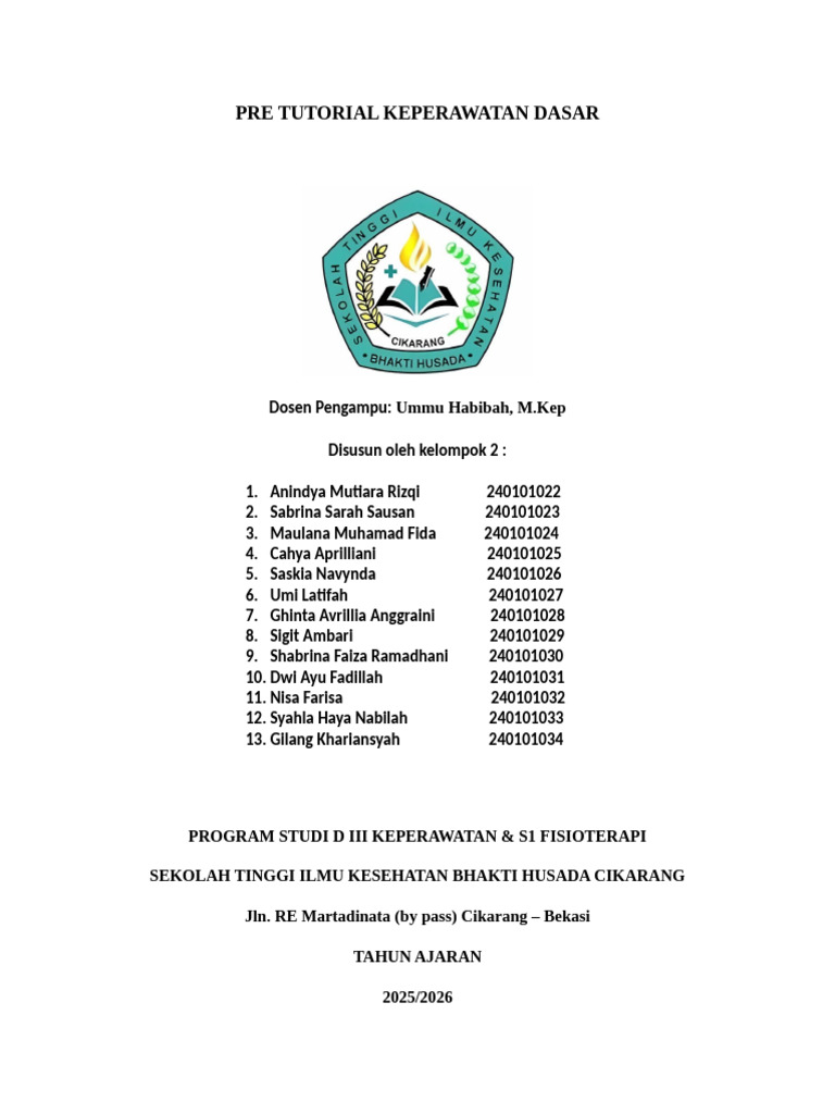 Pre Tutorial Kepdas | PDF