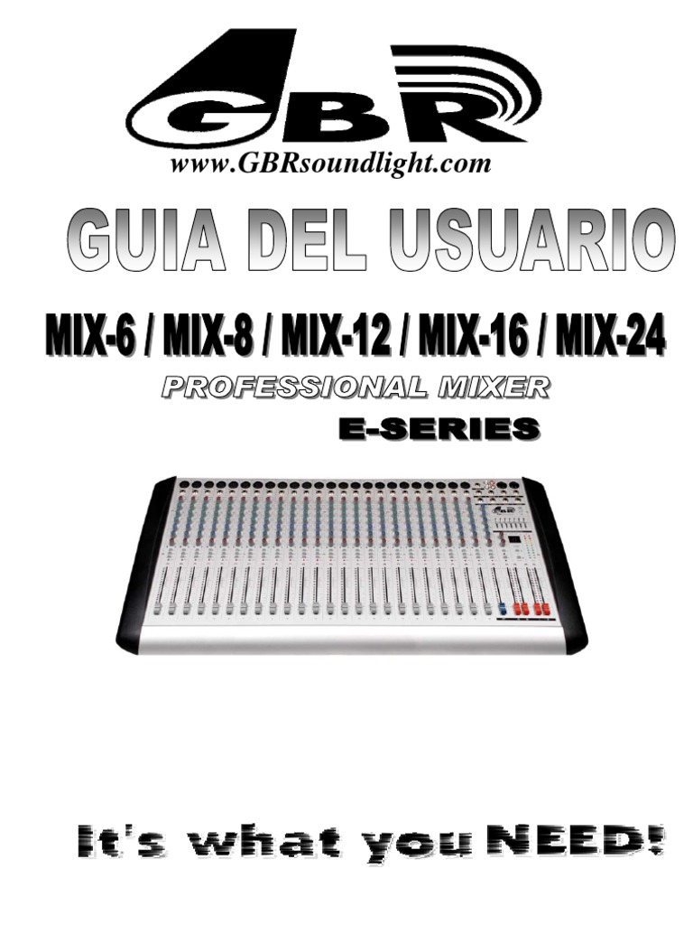 GBR Mix16 Manual | PDF | Micrófono | Auriculares