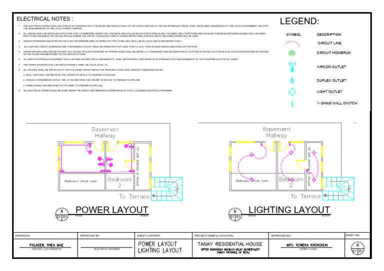 Basement Electrical Wiring Plan | PDF | Electrical Wiring | Electrical ...