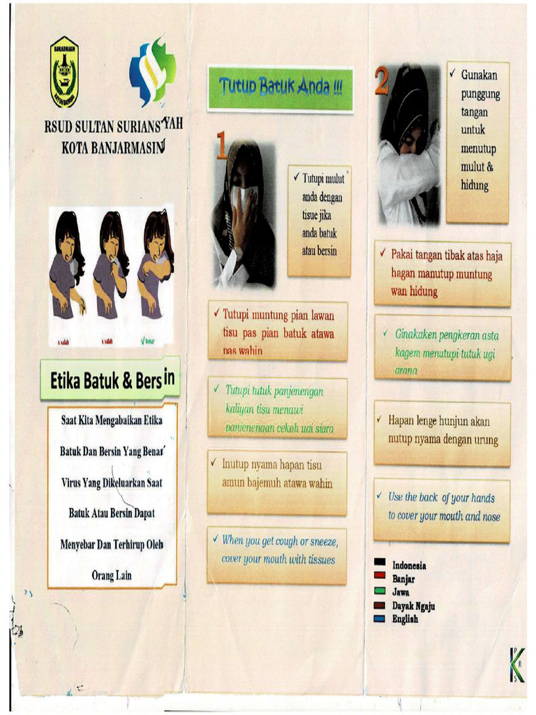 Leaflet Tentang Etika Batuk | PDF