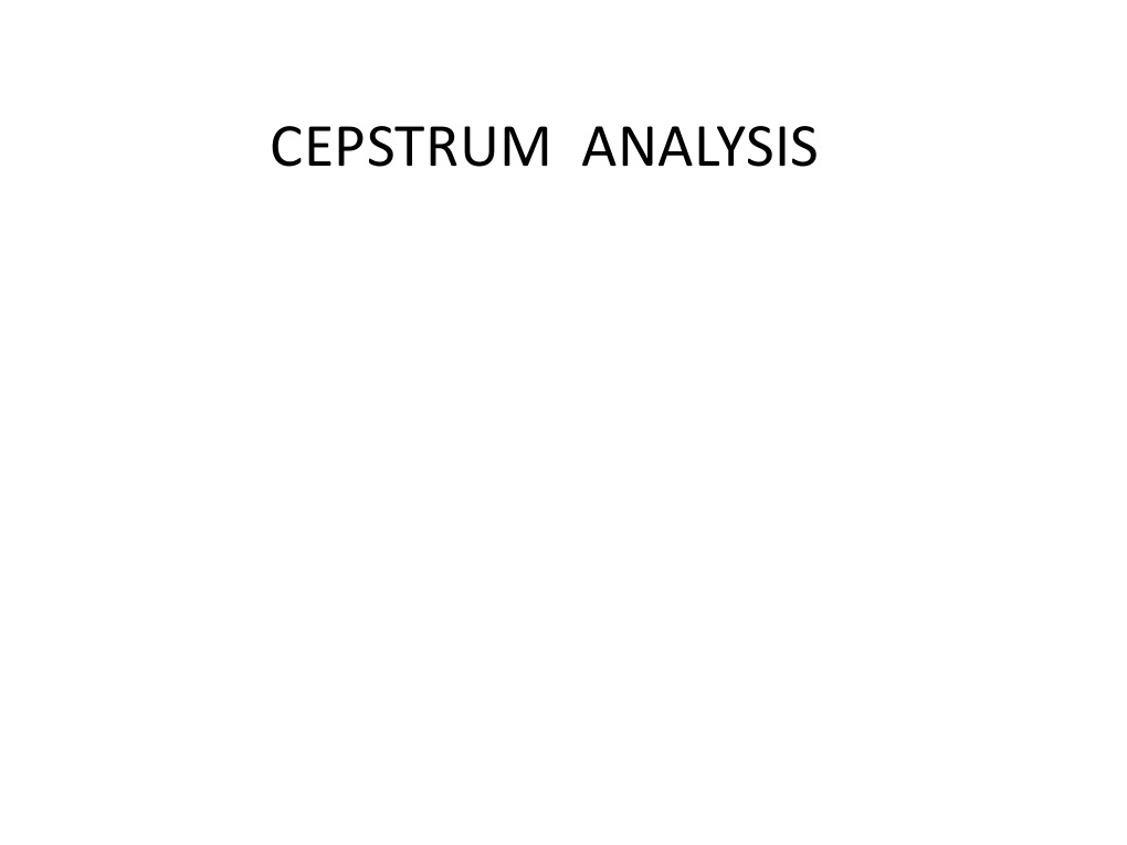Cepstrum Analysis | PDF