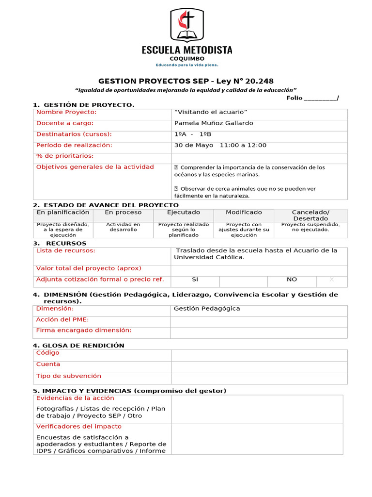 Proyecto Acuario | PDF