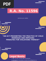 Anti-Child Marriage Law (RA 11596) | PDF | Marriage | Child Marriage