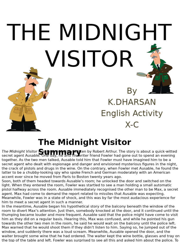 Clever Tactics in "The Midnight Visitor" | PDF | Espionage