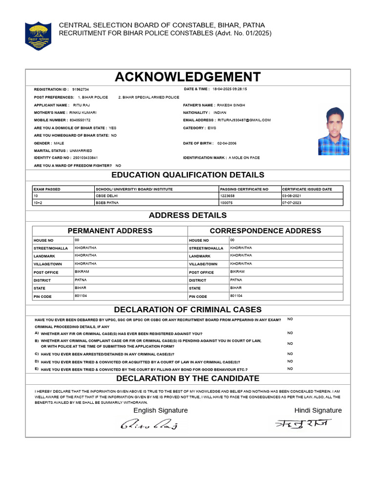 Ritu Acknowledgement 91962734 | PDF | Justice | Crime & Violence