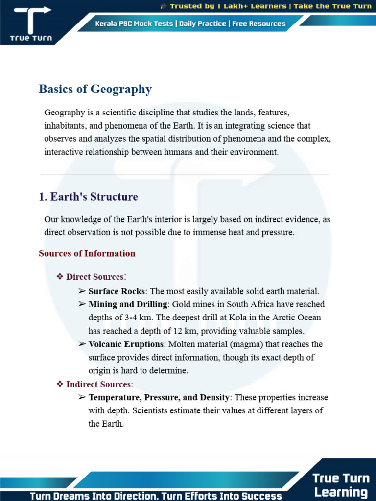 Basics of Geography Overview | PDF | Rock (Geology) | Wound