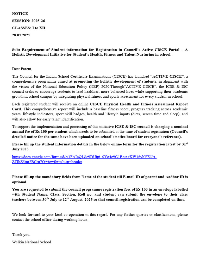 Active Cisce 2025 | PDF