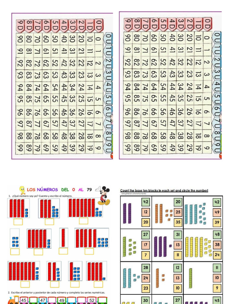 Actividades Numeros Hasta 100 | PDF