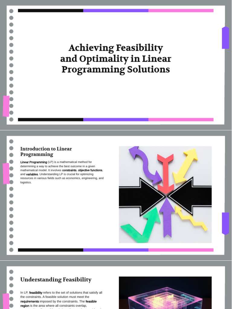 (Saksham) Achieving Feasibility and Optimality in Linear Programming Solutions | PDF