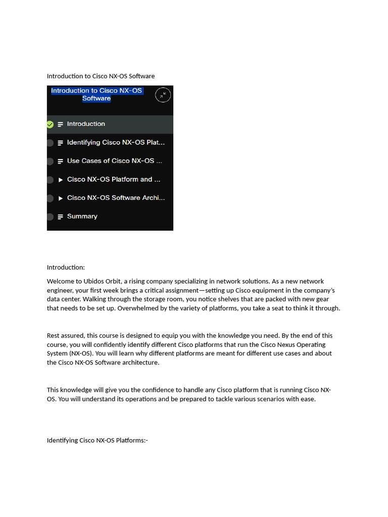 3.introduction To Cisco NX | PDF | Computer Network | Ip Address