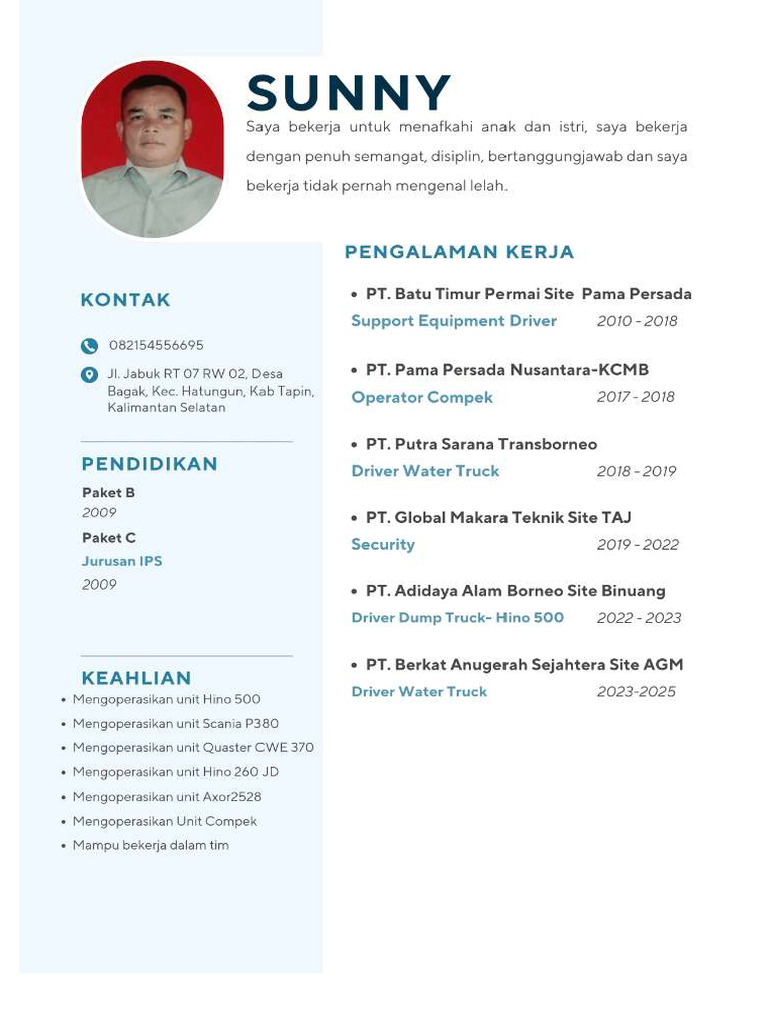 CV Sunny | PDF