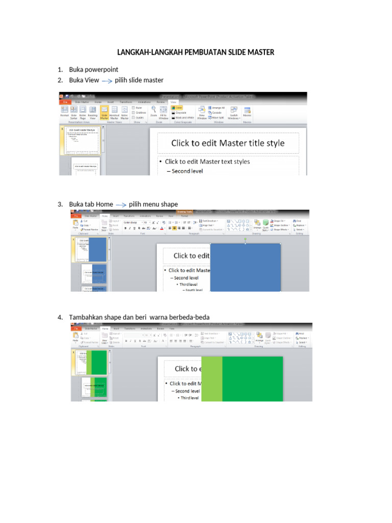 Langkah-Langkah Slide Master | PDF