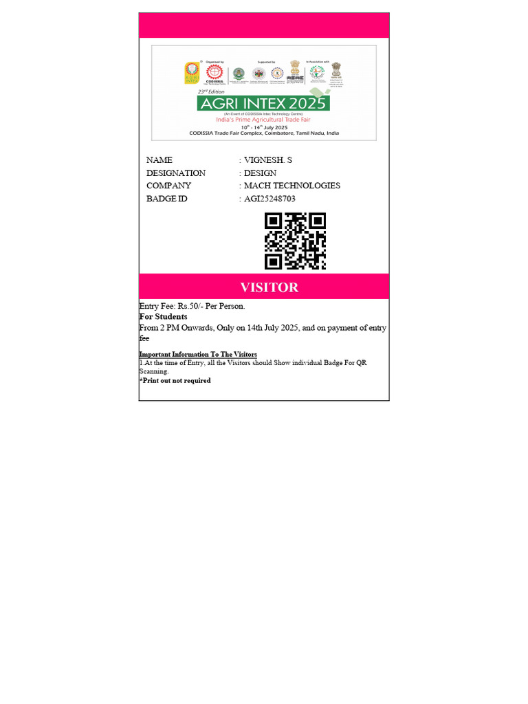Agri Intex 2025 Printdate 2025-07-13 | PDF