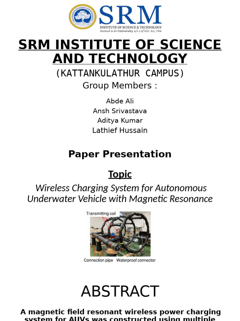 Wireless Charging for Underwater Vehicles | PDF | Inductor | Electricity
