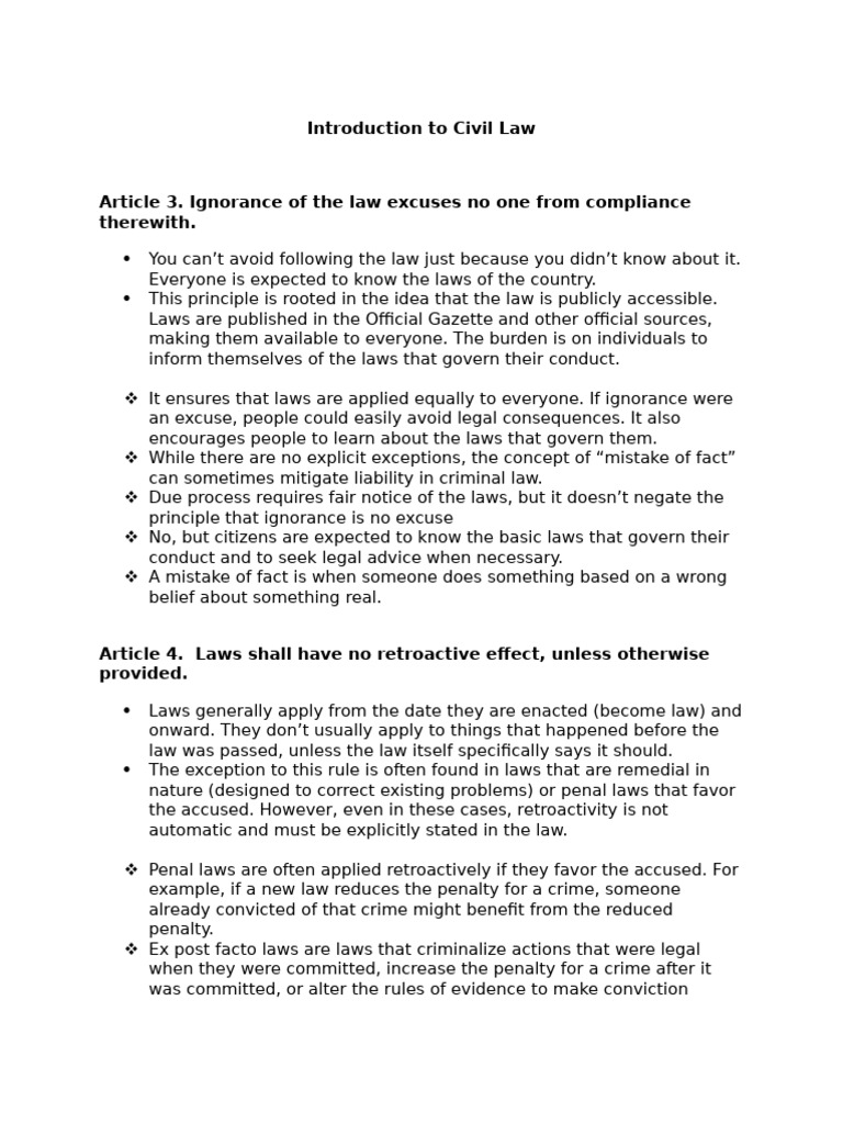 Key Principles of Civil Law Explained | PDF | Precedent | Government