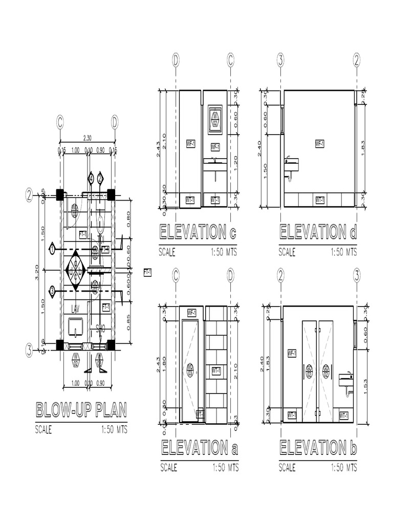 Bathroom Blow-Up Plan Details | PDF