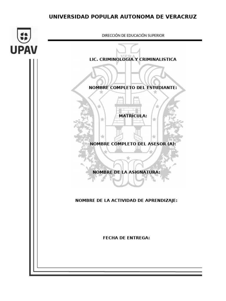 Formato UPAV | PDF