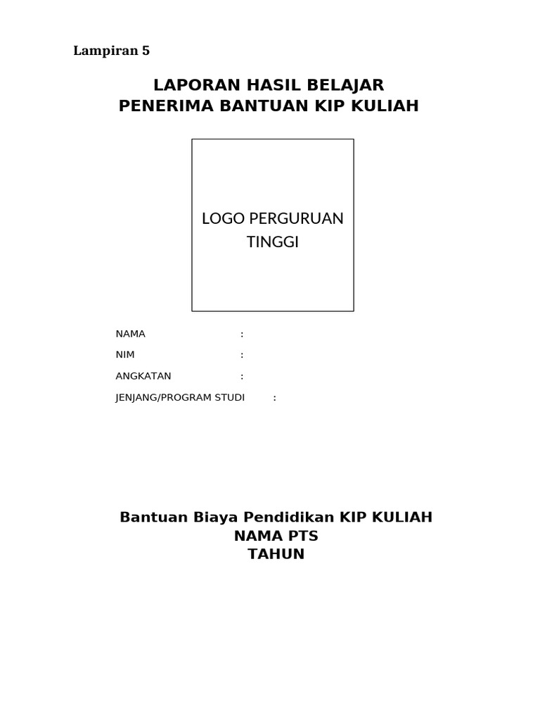 Lampiran 5 - Format Lap Hasil Belajar | PDF