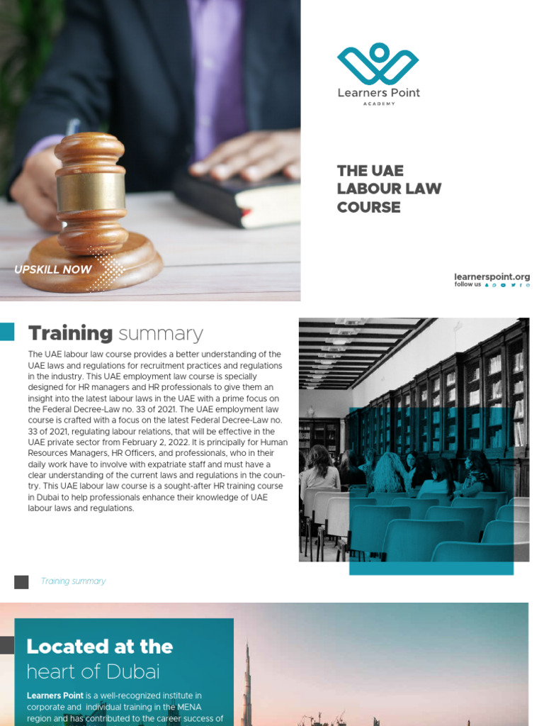UAE Labour Law Training Course | PDF | Employment | Business Ethics
