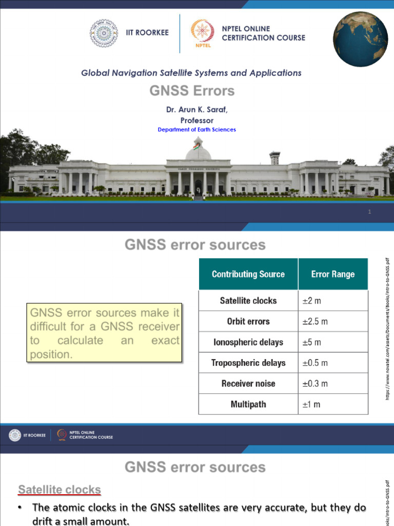 Week 3 Module 4 Gnss Errors Pdf Ionosphere Troposphere