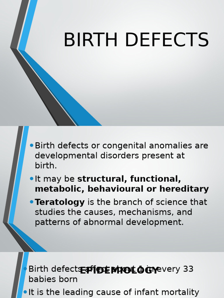 Causes and Types of Birth Defects | PDF | Ploidy | Genetic Disorder