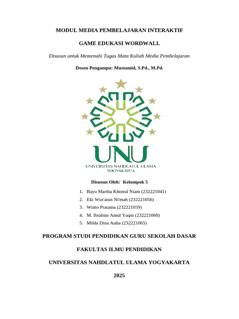 Modul Game Wordwall | PDF