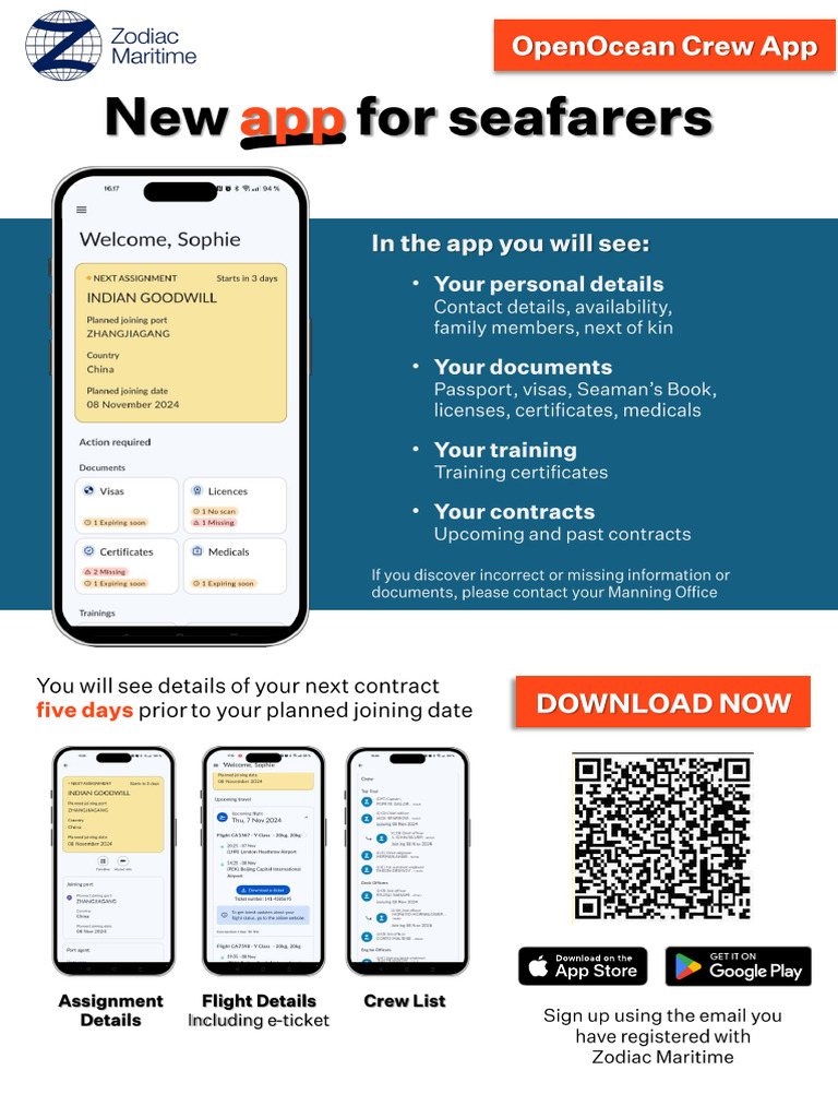 Crew App - Seafarer Flyer 1 | PDF
