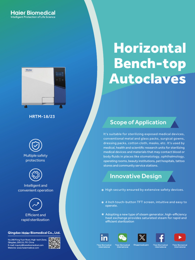 Horizontal Bench-Top Autoclaves HRTM-18 23台式灭菌器 2025.03.24(2) | PDF ...