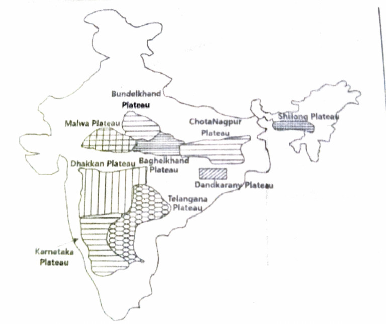 Indian Plateaus Overview Map | PDF