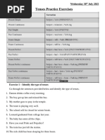 Tenses Worksheet Class 10 CBSE | PDF