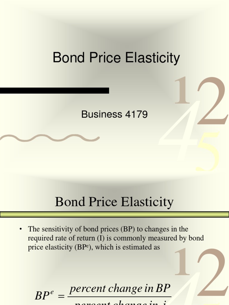 Bond Price Elasticity and Duration | PDF | Bond Duration | Bonds (Finance)