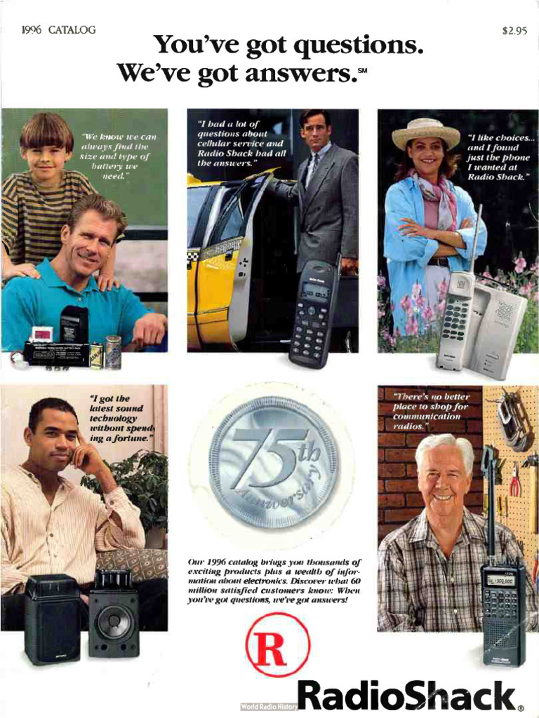 1996 RadioShack Electronics Catalog | PDF | Telephone | Radio