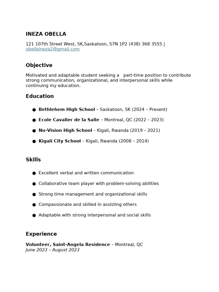 Obella's Resume2 | PDF