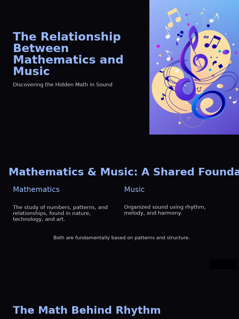 The Relationship Between Mathematics and Music | PDF