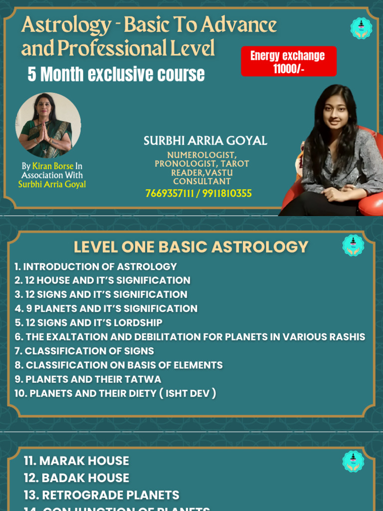 Comprehensive Astrology Course Guide | PDF | Hindu Astrology | Esoteric ...
