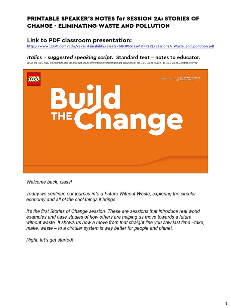 Session2A_Waste_and_pollution_notes | PDF | Waste | Lego