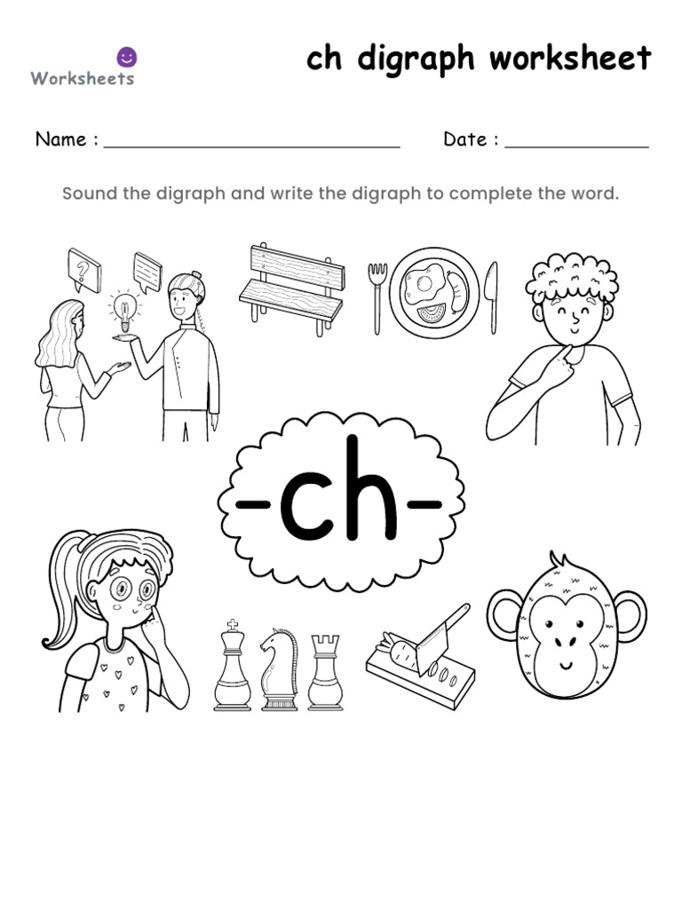 CH Digraph Worksheet | PDF