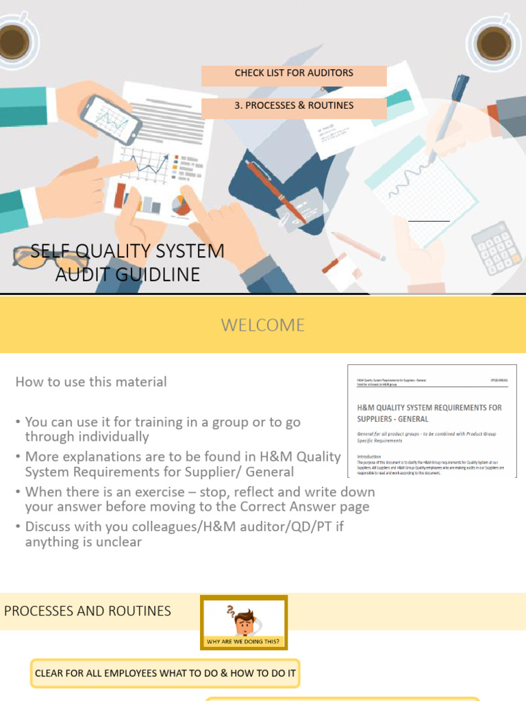 Quality System Audit Guideline Processes & Routines | PDF | Supply ...