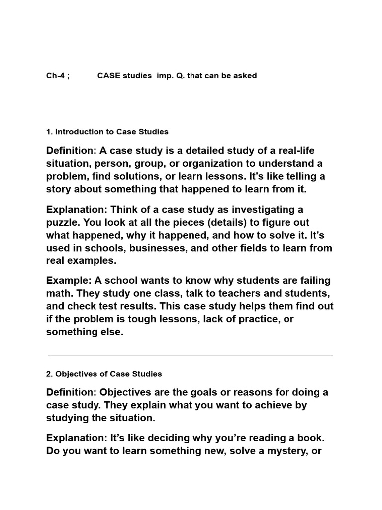 Chapter - 4 Case Studies All Imp | PDF | Cognitive Science | Cognition