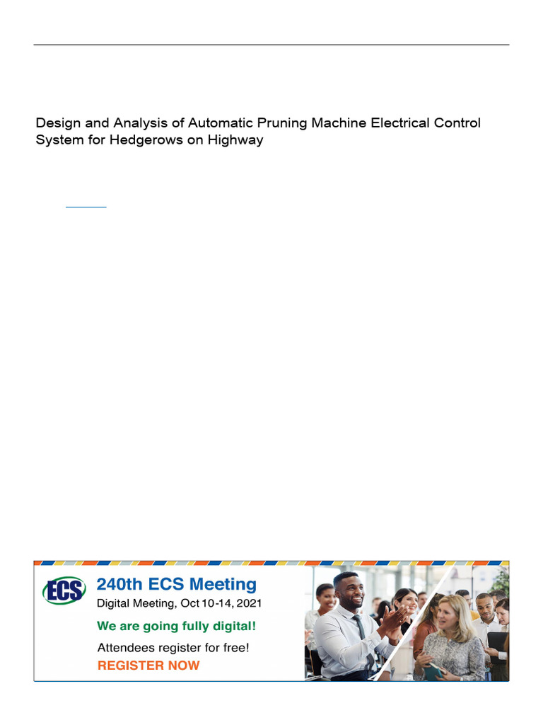 Design and Analysis of Automatic Pruning Machine E | PDF | Automation ...