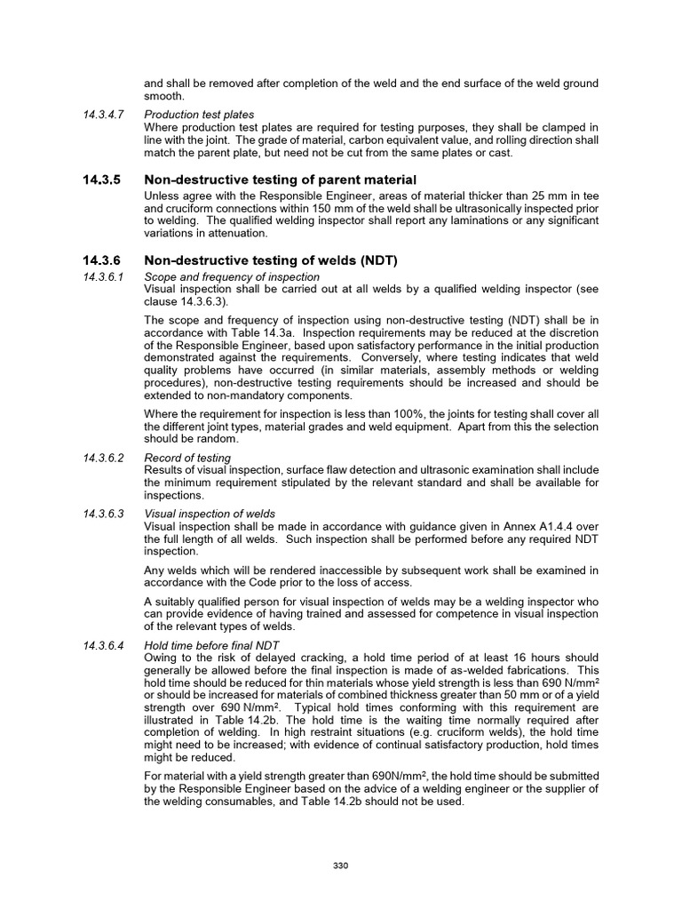 NDT Requirements for Steel Structures | PDF | Nondestructive Testing ...