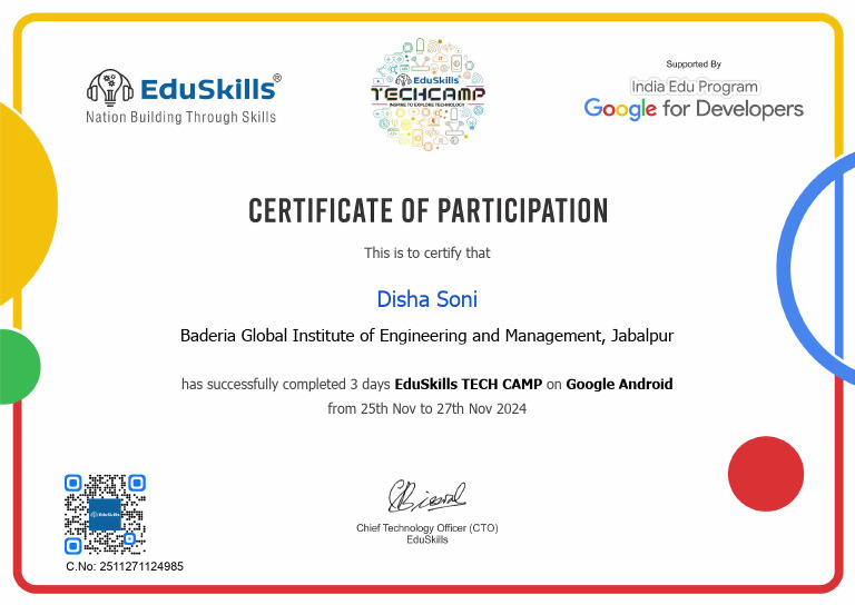 Disha Soni: Baderia Global Institute of Engineering and Management ...
