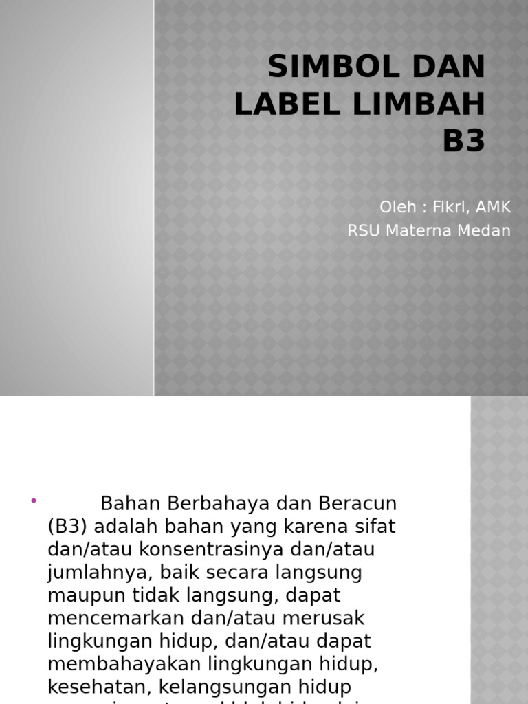 Simbol dan Label Limbah B3 | PDF
