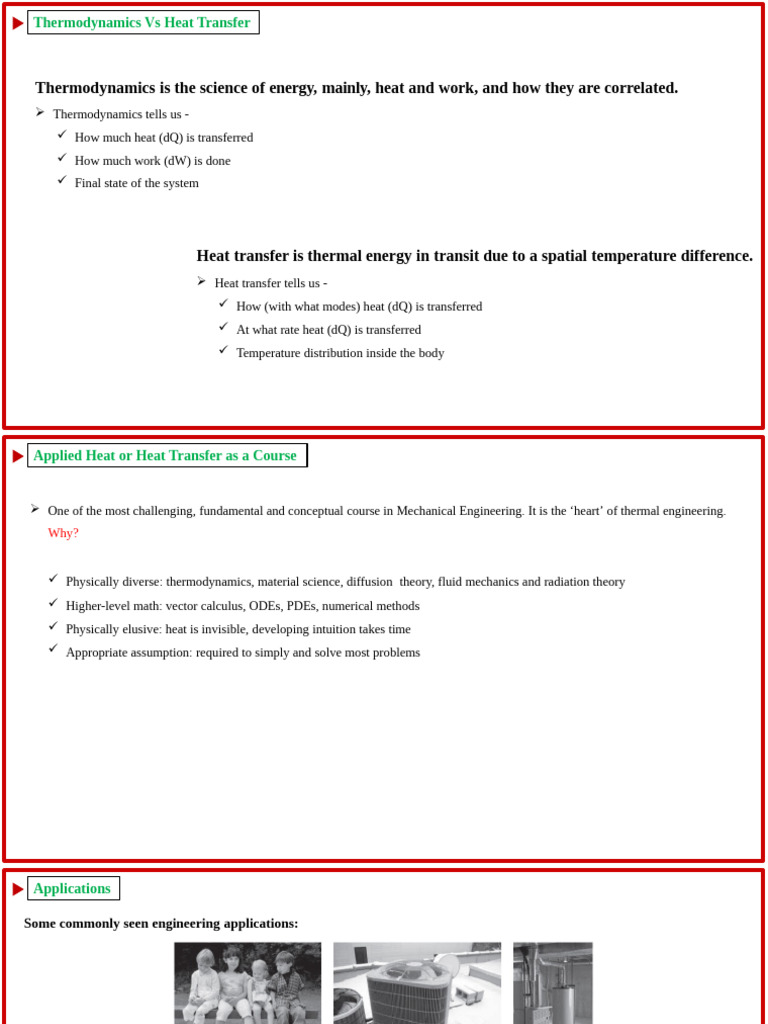 Thermodynamics vs. Heat Transfer Explained | PDF