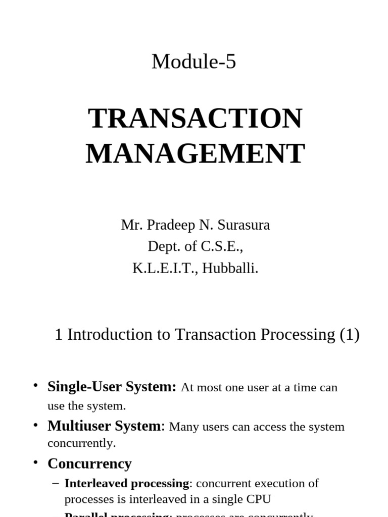 Transaction Management Basics Explained | PDF | Database Transaction ...