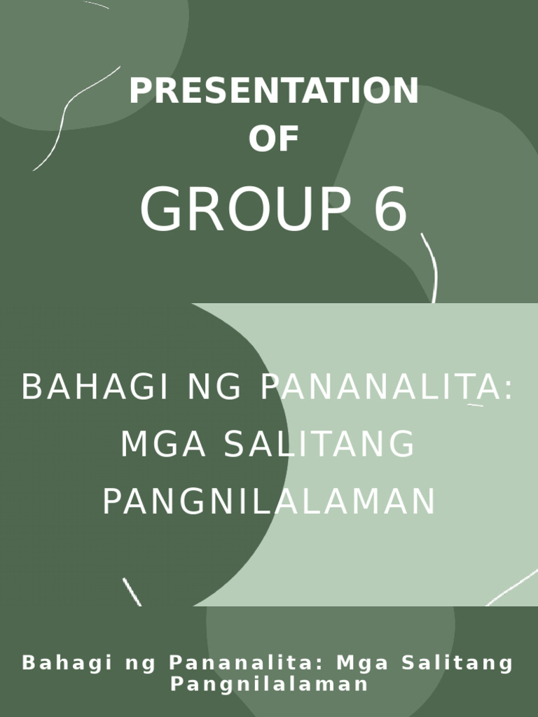 Berde Blobs Basic Simpleng Presentasyon (1) | PDF