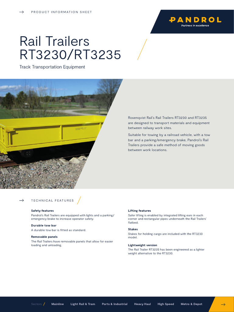 Rail Trailers RT3230 3235 Product Information Sheet en | PDF | Trailer ...