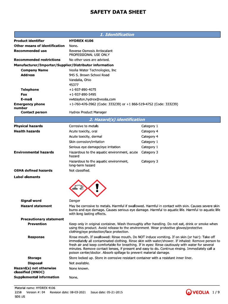 Hydrex 4106 | PDF