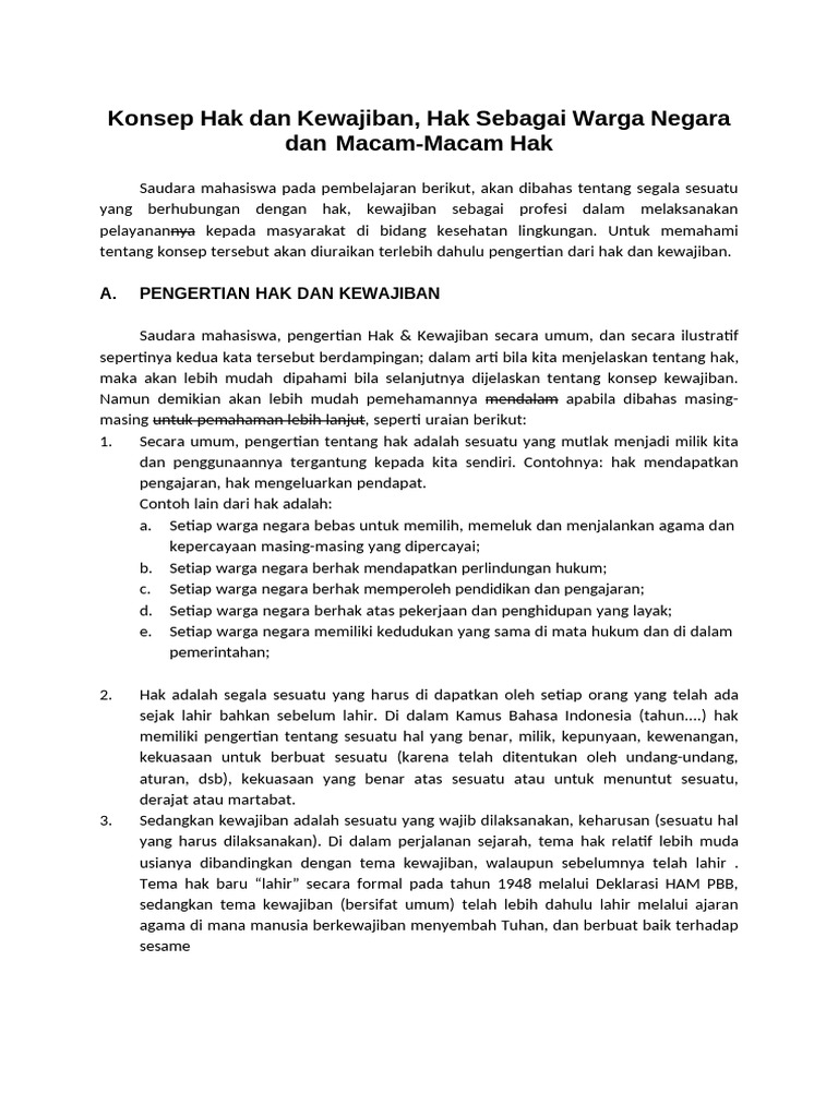 Hak dan Kewajiban Warga Negara | PDF