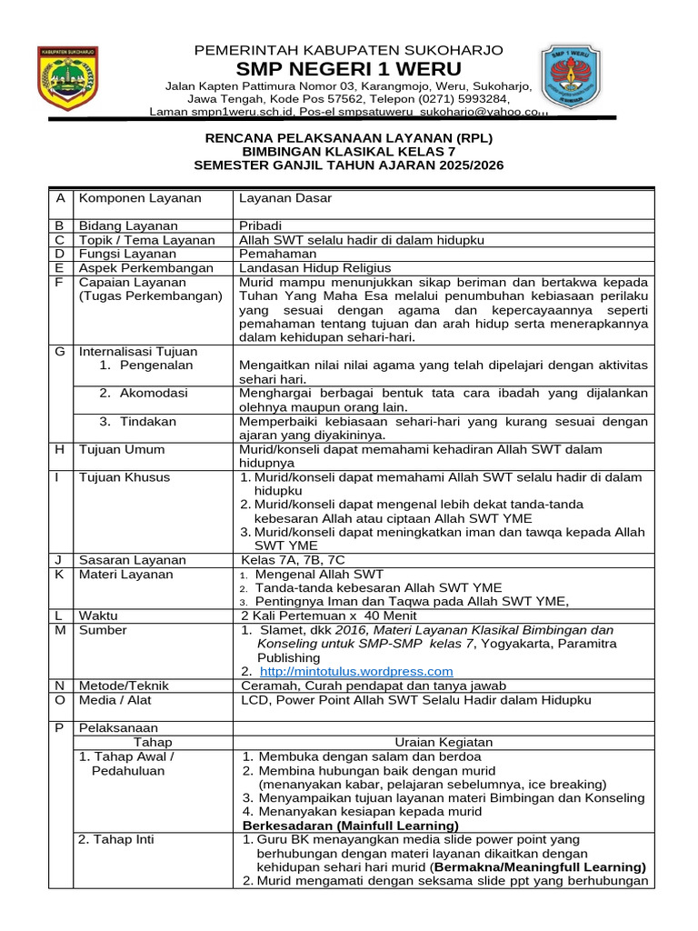 Contoh RPL Pembelajaran Mendalam | PDF